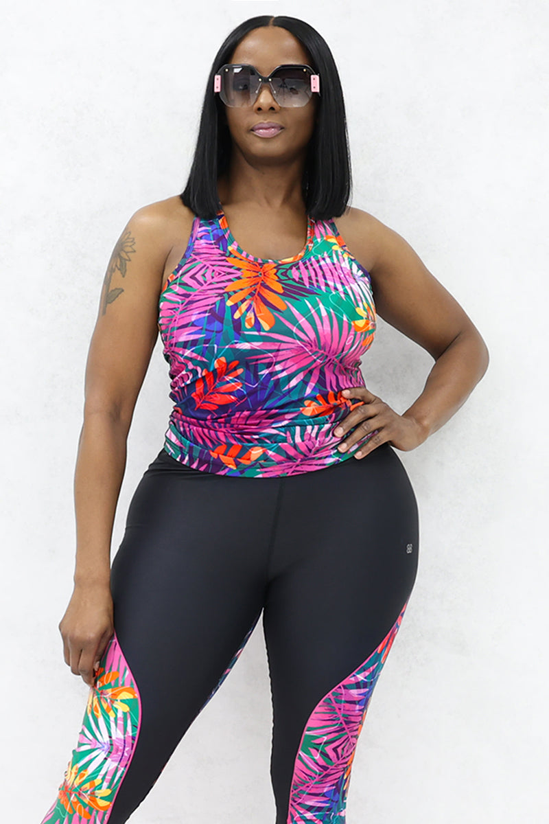 Pink Rain Tank Top | Workout Tanks with Built In Bra – Brick Built